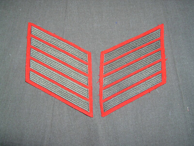 POST WW2 USMC 20 yr service stripes pair embr. on CE wool winter ...