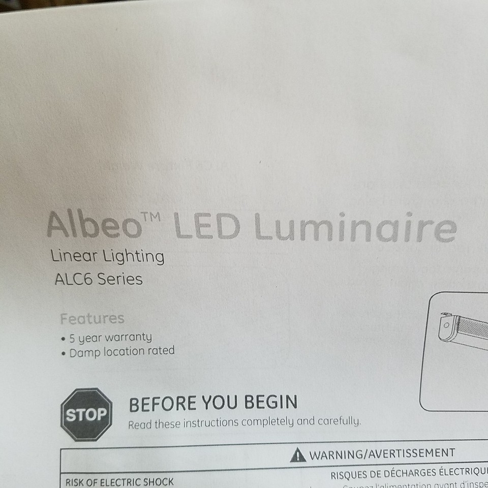 General Electric ALC614T05T581DSQVQSTAAW Albeo LED Luminaire Linear ...