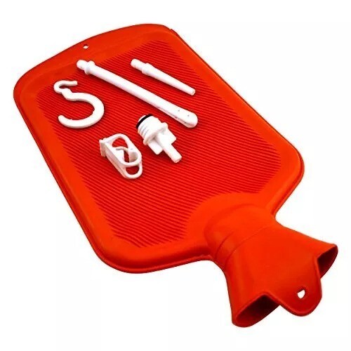 Home Enema Douche Kit Hot Water Bottle Bag 2 Quart Capacity Reusable Red New | eBay