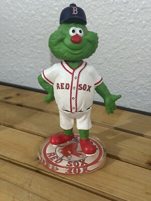 FOREVER~BOSTON RED SOX~"WALLY" THE GREEN MONSTER~BOBBLEHEAD~CLEAR BASE ...