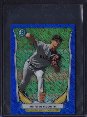 2014 BOWMAN CHROME MINI PROSPECT BLUE REFRACTOR MARTIN AGOSTA GIANTS ...