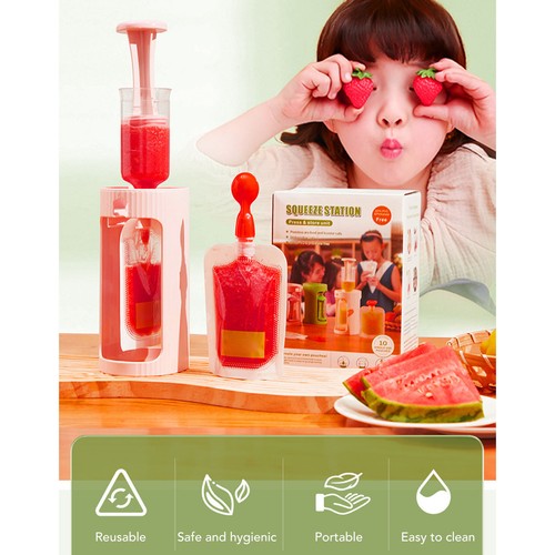 Baby Food Pouch Maker Fruit Puree Filling Station Customizable For Home ...