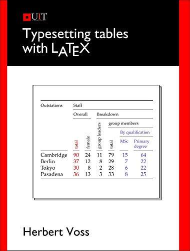 Typesetting Tables with LaTeX by Herbert Voss Paperback / softback Book ...