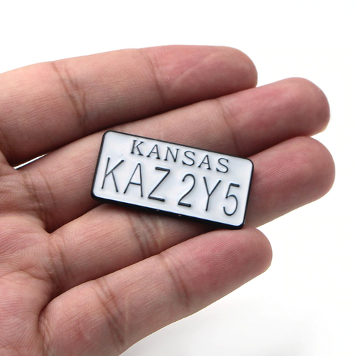Supernatural TV Series KANSAS KAZ2Y5 License Plate 1.5" Metal/Enamel ...