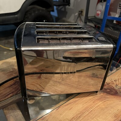 Vintage Toastmaster Chrome 4 Slice Electric Pop Up Wide Slot Toaster ...