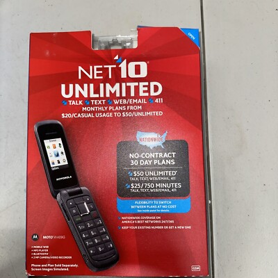 Motorola W409G Cell Phones - Net10 Wireless- Flip Phone NOT SCANNED ...