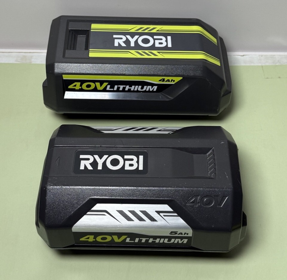 Ryobi OP40501 40V 5Ah +4.0 Ah Battery OP40404VNM + OP401 for Lithium ...
