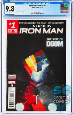 Infamous Iron Man #1 2016 Marvel Comics CGC 9.8 Dr. Doom Robert Downey ...