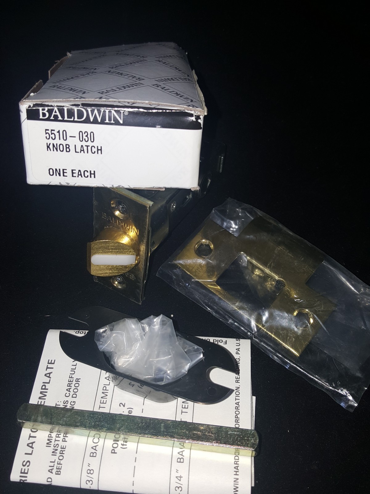 Baldwin 5510-039 Passage Door Knob Latch brass | eBay