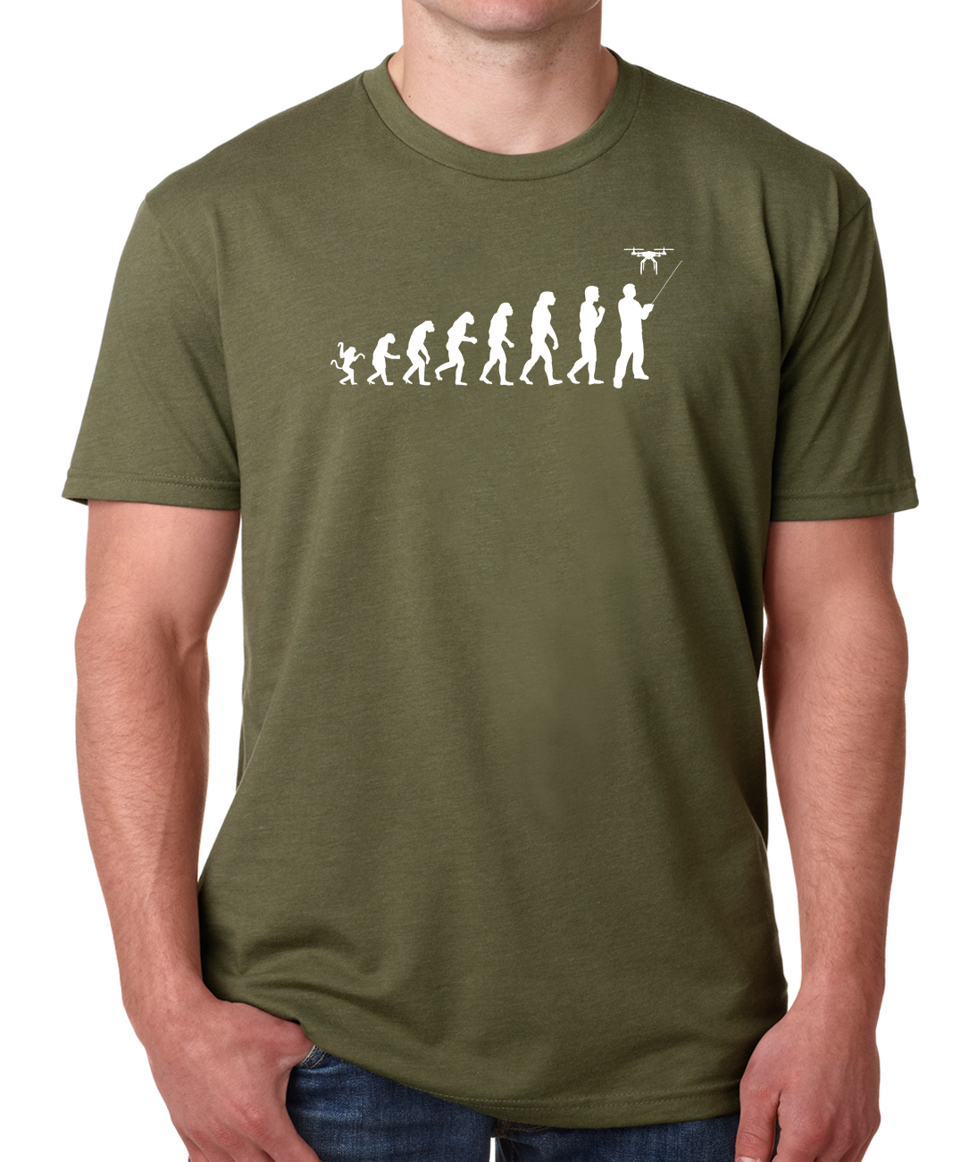 EVOLUTION DRONE PILOT funny uav quadcopter phantom plane aviation tee T ...