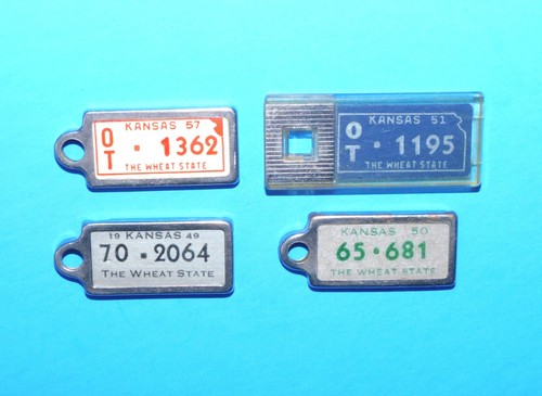 1949-1957 DISABLED AMERICAN VETERANS KANSAS LICENSE PLATE KEYCHAIN TAGS ...