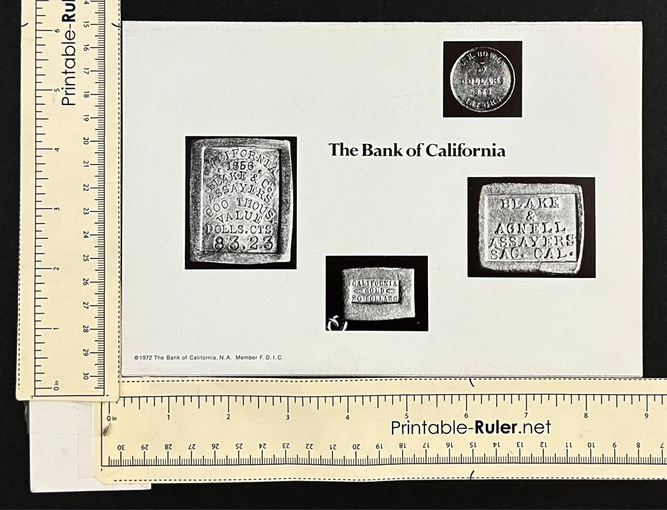 1972 San Francisco Bank California Gold Coin Collection Museum Vintage ...