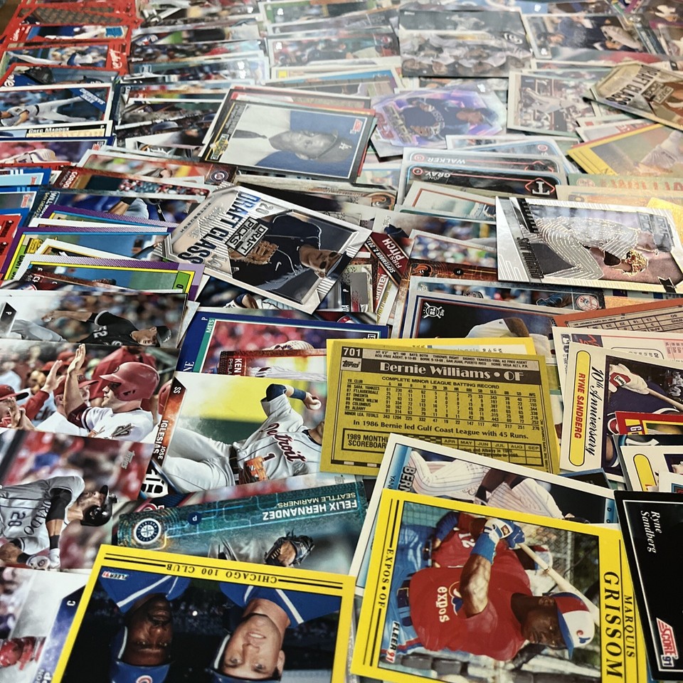 Baseball Insane Card Collection With Hundreds Of Cards From Sets Old ...