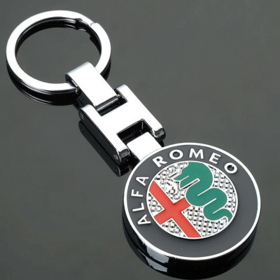 For Alfa Romeo Car Keychain Emblem Key Ring Auto Accessories Logo 147 ...