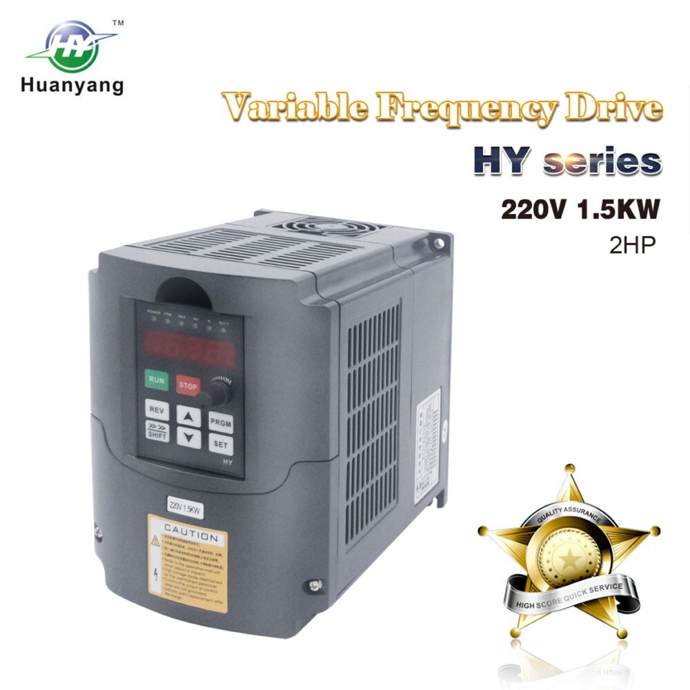 Huanyang VFD 220V 1.5kw 2HP Variable Frequency Drive Inverter Convert ...