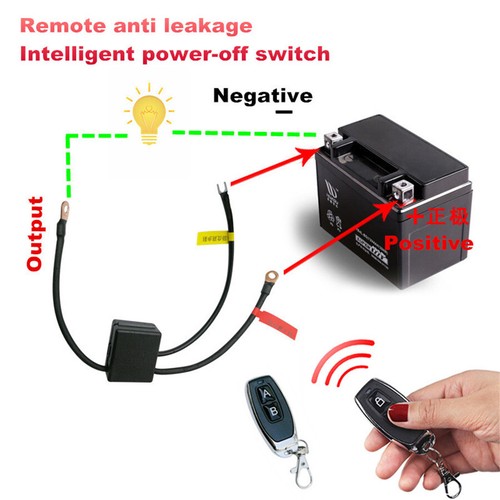 12V Motorcycle Battery Disconnect Isolator Master Switch w/Dual Remote ...