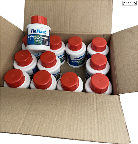 BOX OF 12 - Floplast Solvent Cement PVC Plumbers Waste Pipe Weld Glue ...