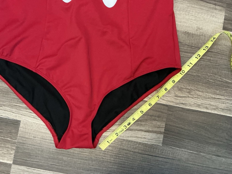 NWT Torrid Disney Mickey Mouse Black & Red Ruffle Wireless One-Piece ...