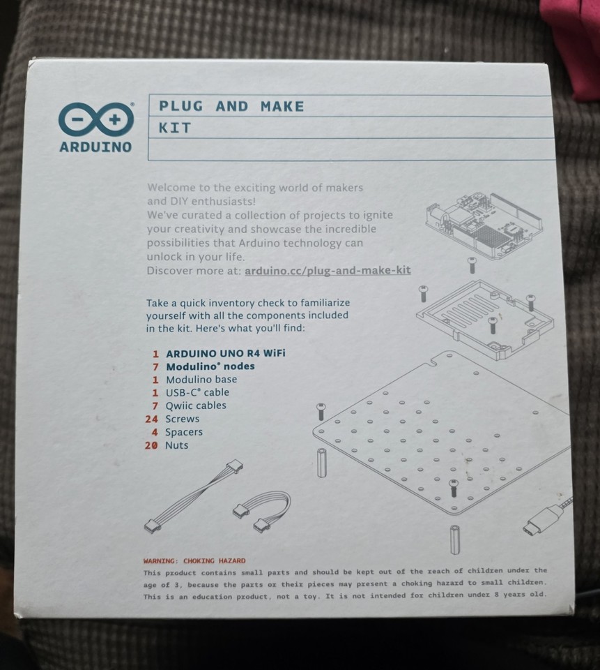 Arduino Plug and Make Kit Uno R4 WiFi + 7 Modulino Nodes Complete Open ...