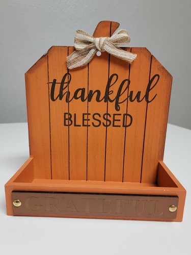 Fall Autumn Thankful, Blessed, Grateful Mini Shelf Sign Decor | eBay