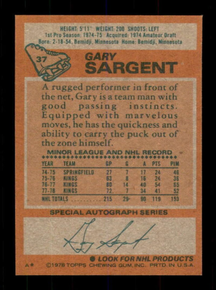 1978-79 Topps #37 Gary Sargent NM/NM+ Kings 540879 | eBay