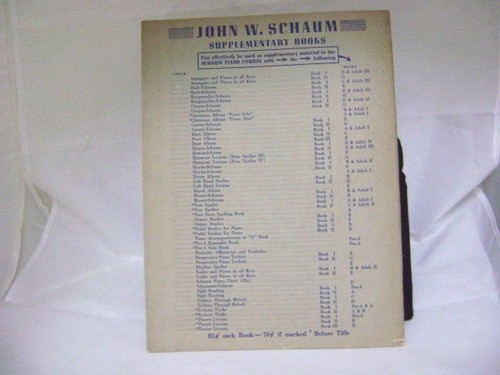 PIANO SHEET MUSIC BOOK- HANON-SCHAUM Book One 1946 BELWIN INC. Vintage ...