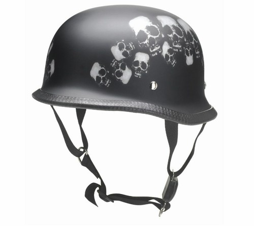 Motorrad Helm Motorradhelm Braincap Halbschale Kochmann Redbike Skull S ...