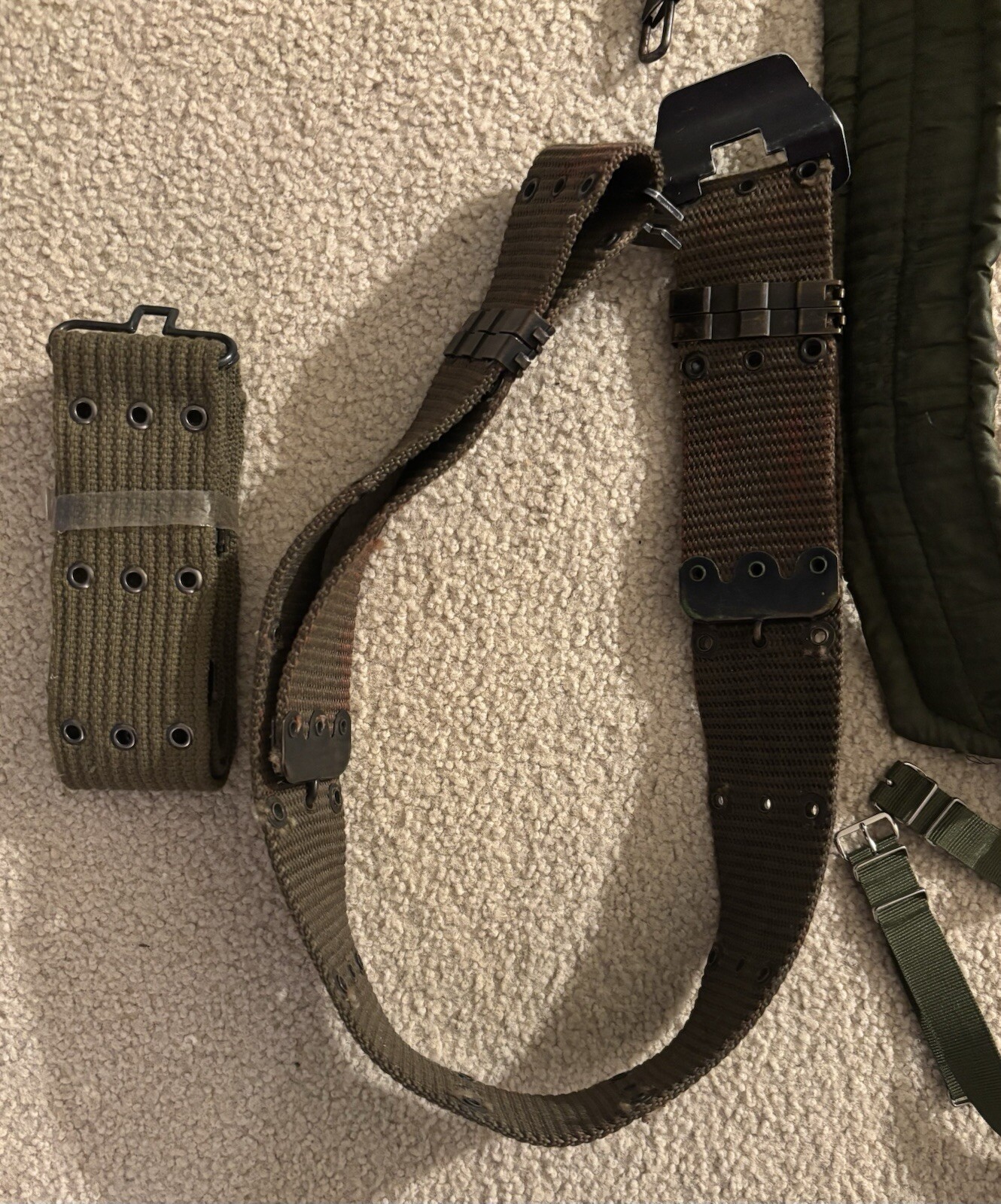 Lot of 6 Vintage US Military Army Individual Field Belts Utility Pistol ...