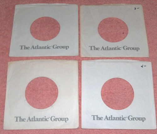 Vtg (4) Lot Atlantic Group Blanc Usine 7 " 45RPM Vinyle Cire Record ...