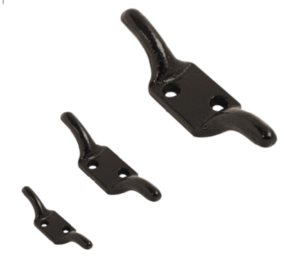 Choose 3" 4” 6" Black Cleat Hook Washing Line Boat Trailer Tie String ...