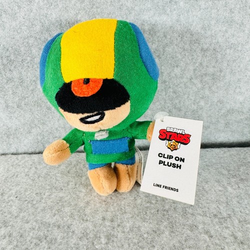 Brawl Stars X Line Friends LEON Clip On Plush 5 inch Brawler Bag Hanger ...