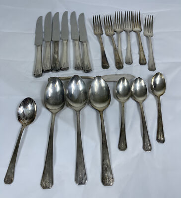 20 Pcs Oneida Community Par Plate With Pattern | eBay