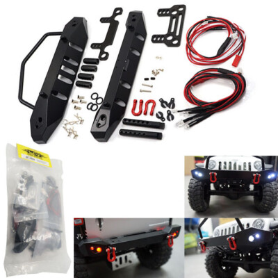 Yeah Racing YA-0431 Aluminum Front & Rear Bumper w/ LED Set SCX10 II | eBay