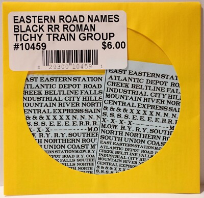 Tichy Train Group #10459 EASTERN WORDS SET BLACK RR | eBay