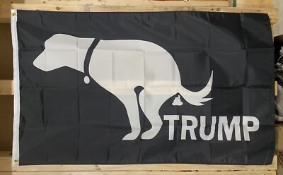 Democrat Flag FREE SHIP Dog Poop On Donald Trump Joe Biden Blue USA ...