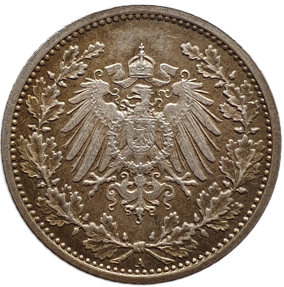 1/2 Halbe Mark Stück 1917 A Deutsches Reich Reichsadler Kaiserreich ...