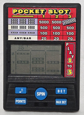Vintage Radica Pocket Slot Game Model 1370 Mini Hand Held Desk Travel ...