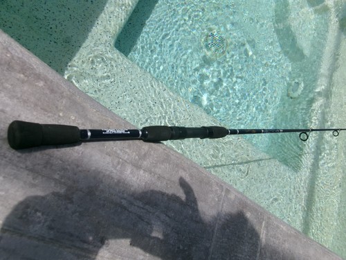 New, custom built, 7'6" 10-20 lb. spinning rod w/hand woven Snook image ...