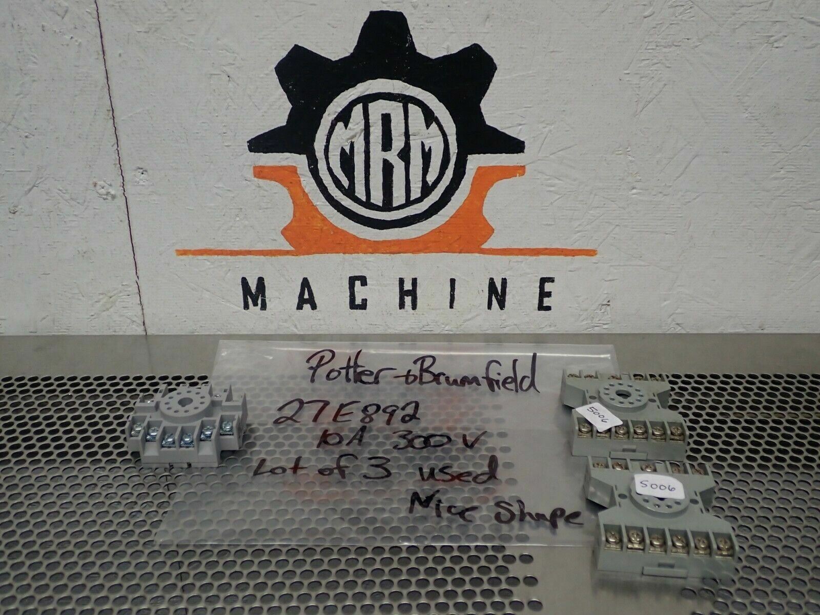Potter & Brumfield 27E892 Relay Sockets 10A 300V Used With Warranty ...