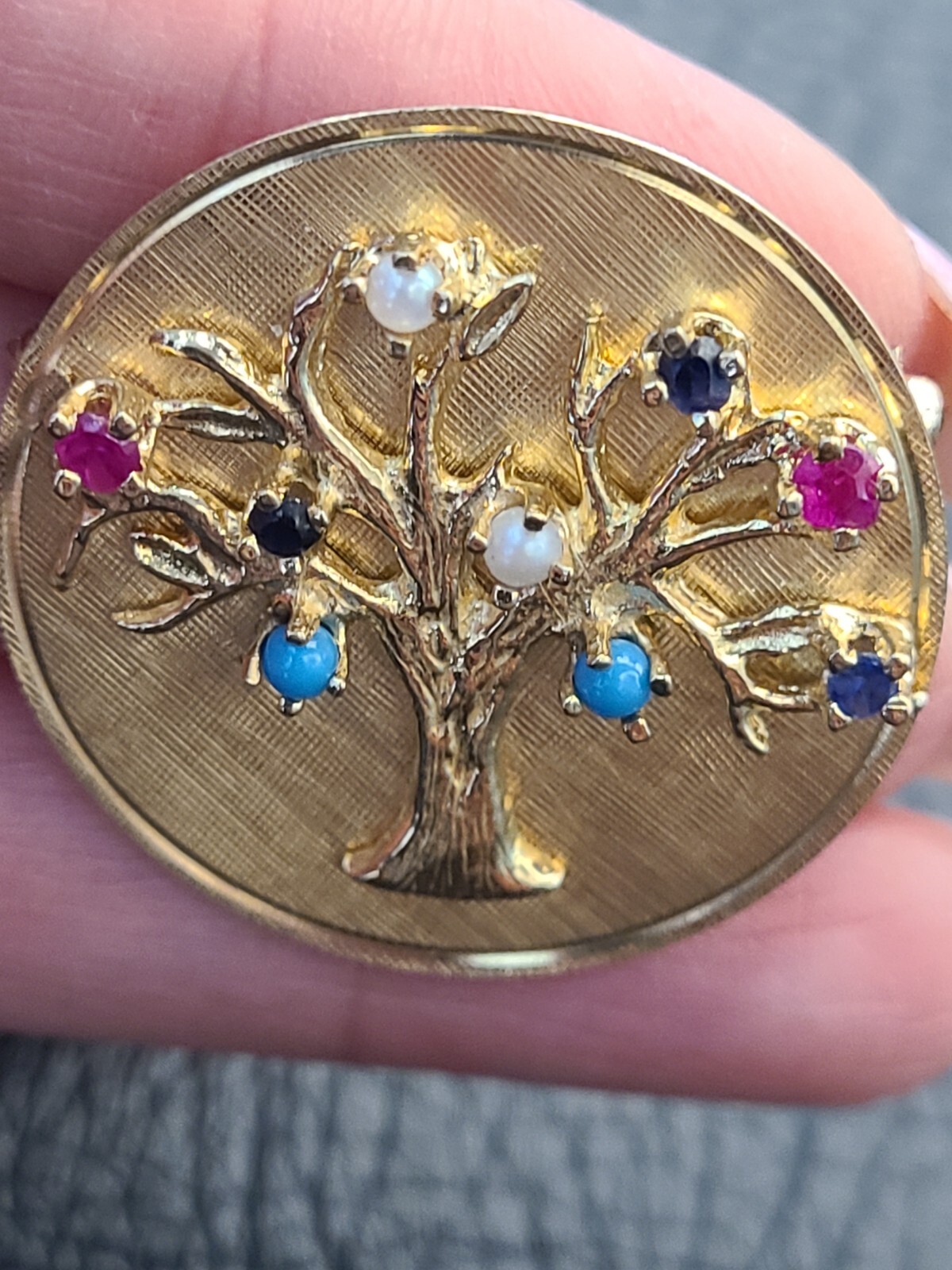 Tree Of Life Pin, 14k Gold Antique Pin, 14k Gold Fami… - Gem