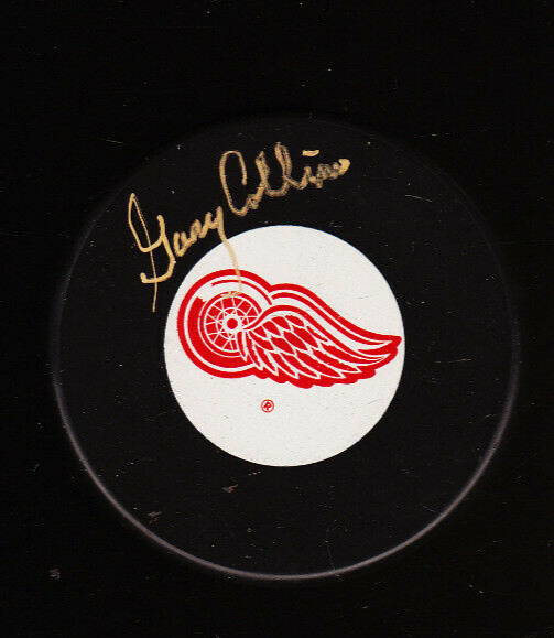 GARY COLLINS AUTOGRAPH SIGNED PUCK COA DETROIT RED WINGS | eBay