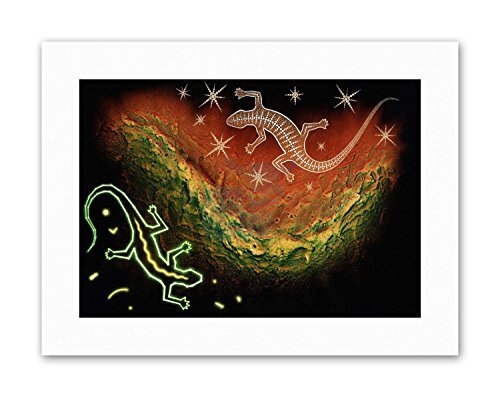 ABORIGINAL AUSTRALIAN LIZARD STYLE Painting Drawing Canvas art Prints ...