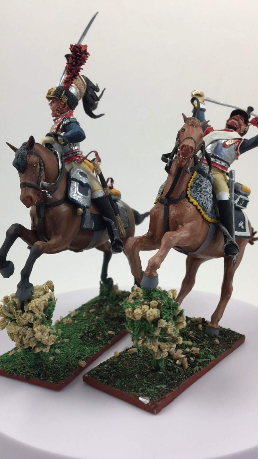 Painted Napoleonic tin toy soldier 1/30, French Officer Cuirassier VID ...