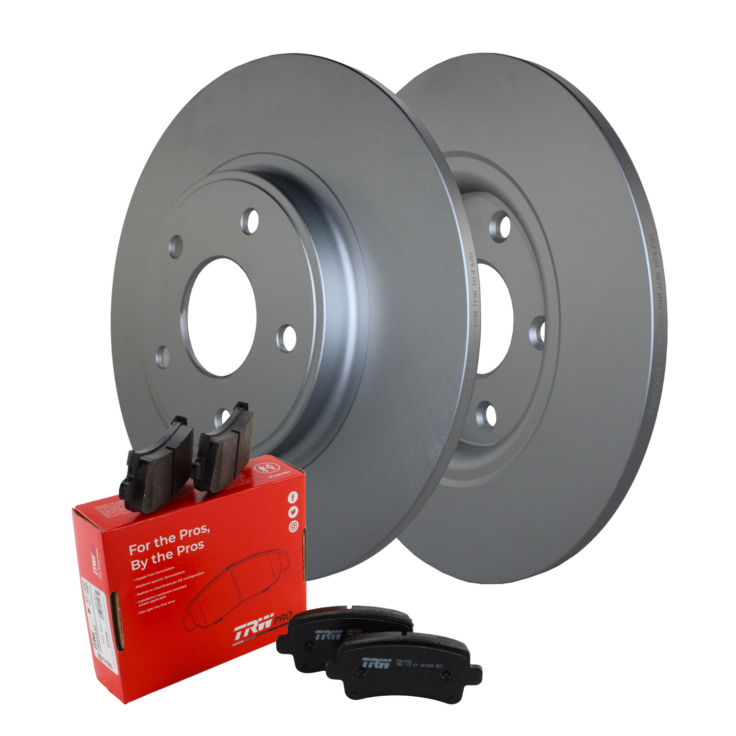 Rear Brake Kit 328mm Disc Rotors TRW Pro Ceramic Pad Set For VW Routan ...