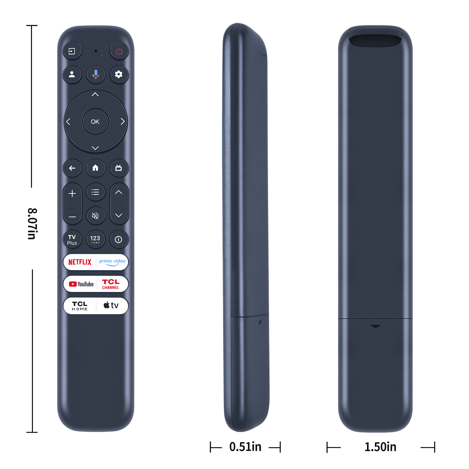 For TCL Smart TV Voice Remote RC813 FMB1 With Mic Built In Netflix ...