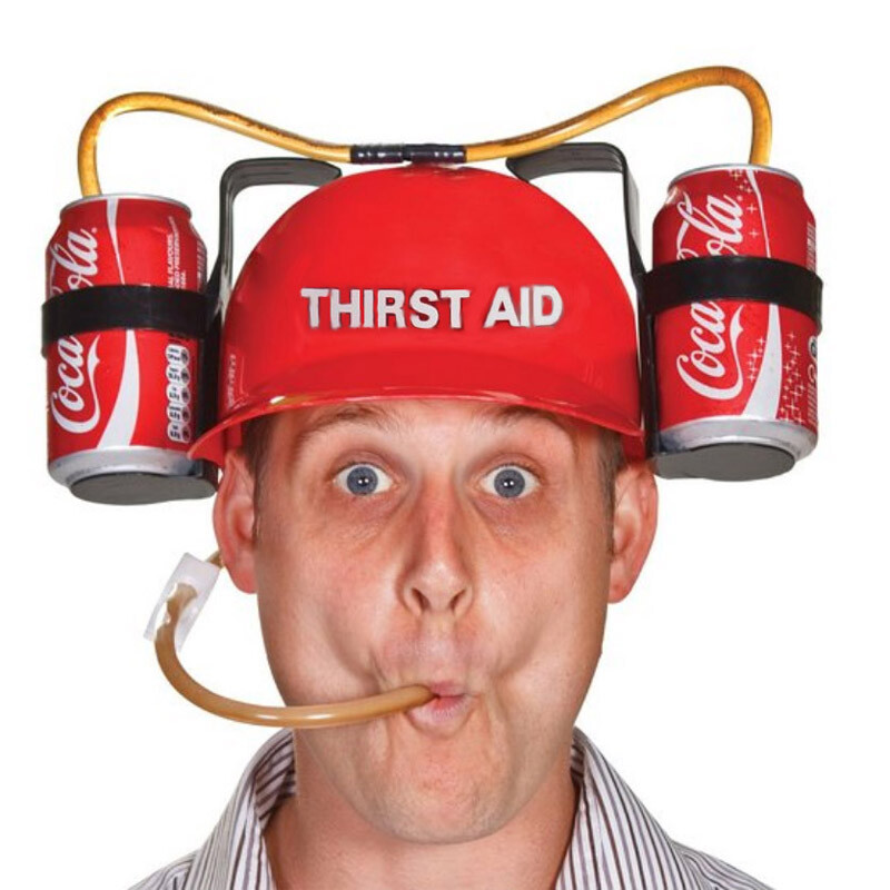 Trinkhelm Bierhelm Saufhelm Partyhelm mit Getränkehalter Getränkehelm ...