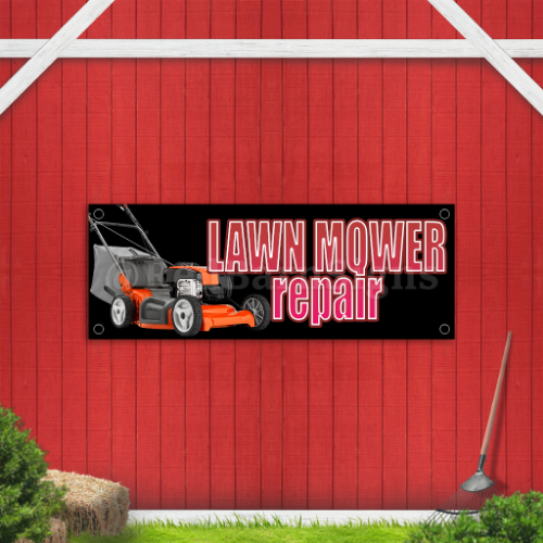 Lawn Mower Repair Indoor Outdoor Vinyl Banner Design | eBay