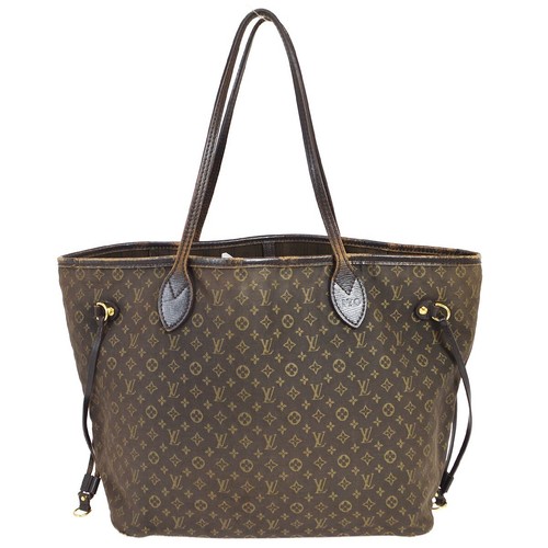 LOUIS VUITTON BROWN MONOGRAM IDYLLE NEVERFULL MM TOTE BAG M40513 CA1122 ...