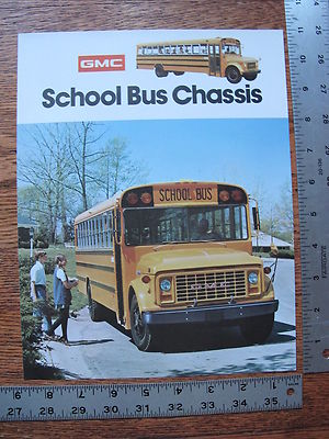 Original 1975 75 GMC Commercial School Bus Chassis GM Dealer Sales ...