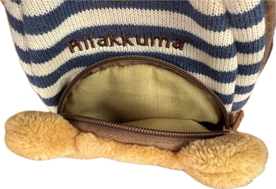 San-x Rilakkuma Mini Backpack Wallet Bear Plush 6” Stuffed Animal Soft ...